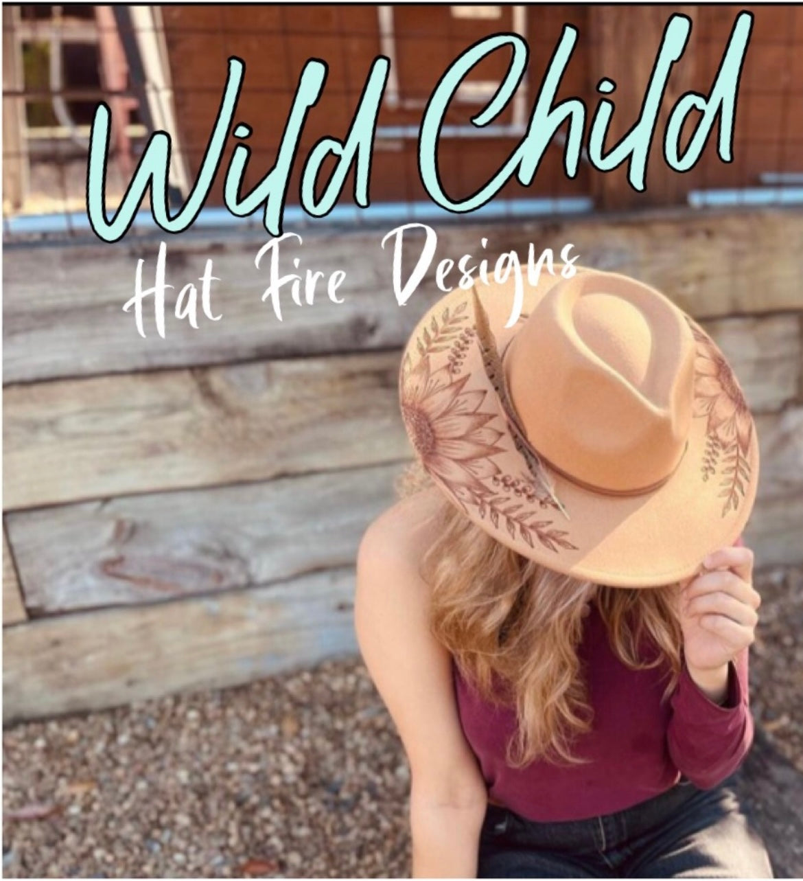 Wild Child Floral Wide Brim, Cowboy Burned Custom Suede Hats – Wild ...